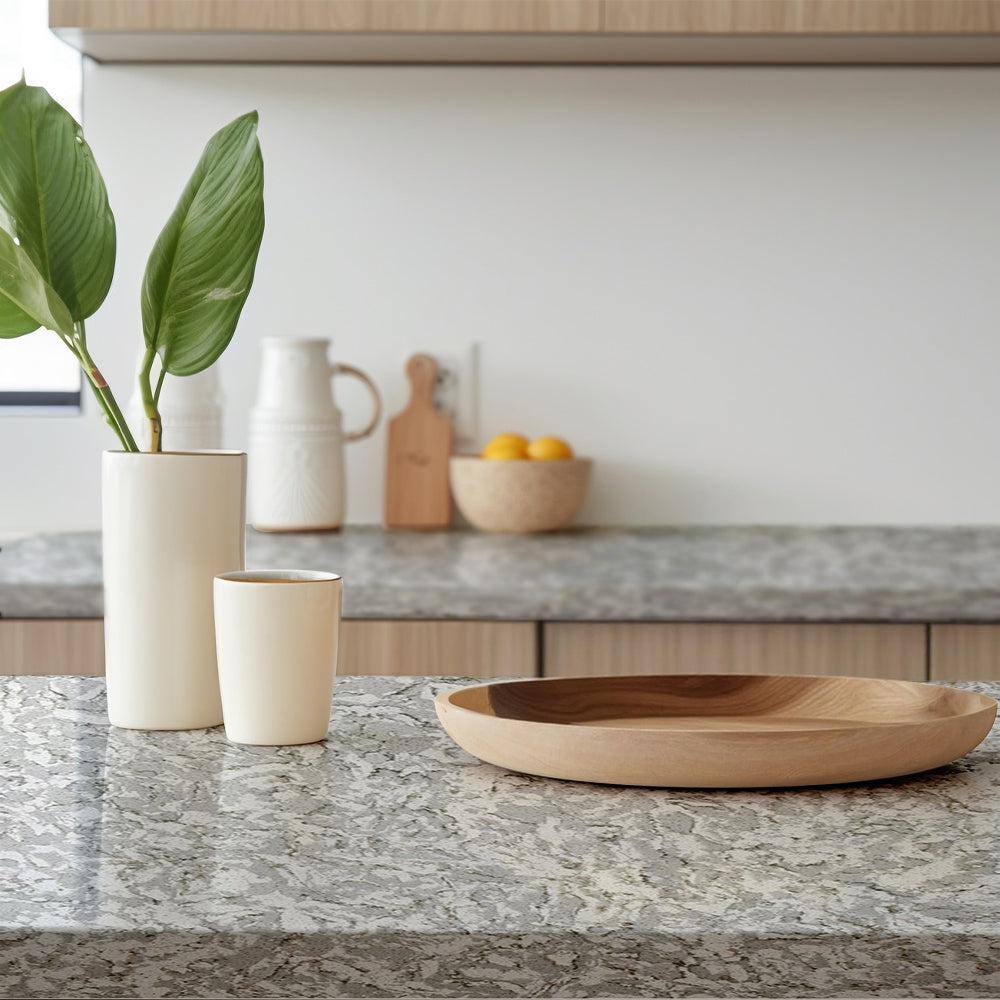 Atlante Grey Polished Quartz: Customise Easily! | www.work-tops.com