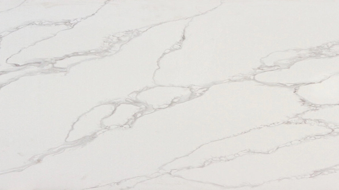 Calacatta Fancy 106 Quartz - White Polished Quartz | UK | www.work-tops.com