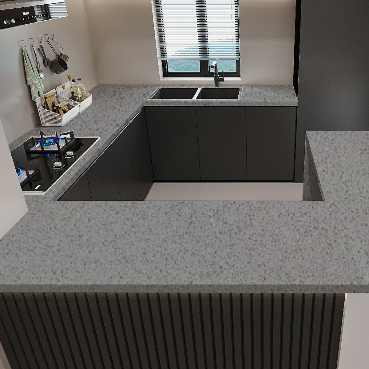Dark Grey Crystal Polished Quartz | Work-Tops.com | www.work-tops.com