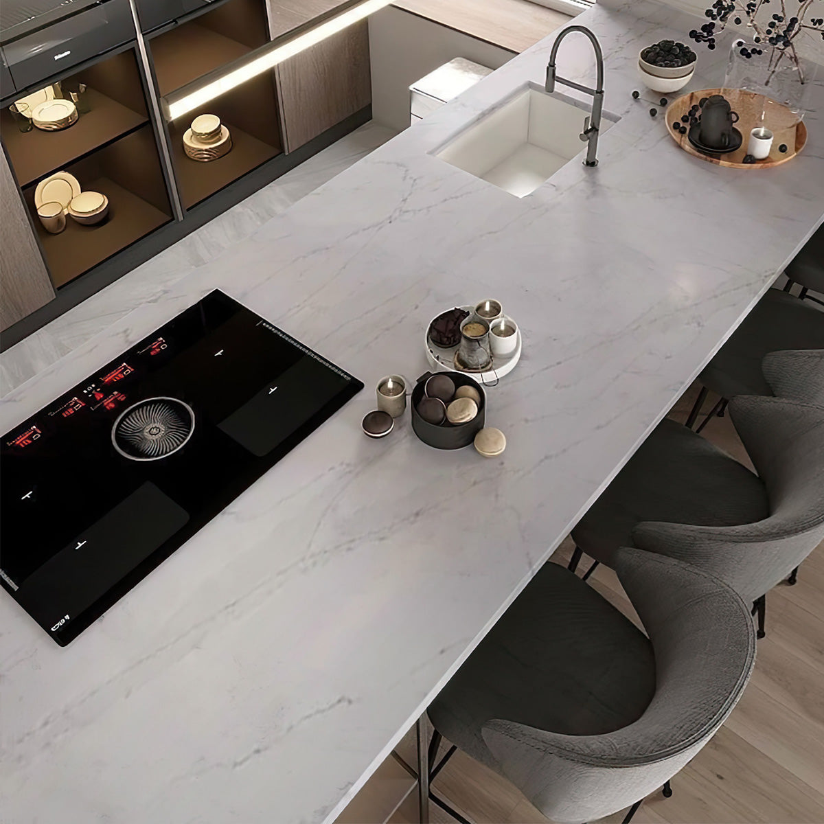 Bespoke Gold 44 Polished Quartz Slabs | UK | www.work-tops.com