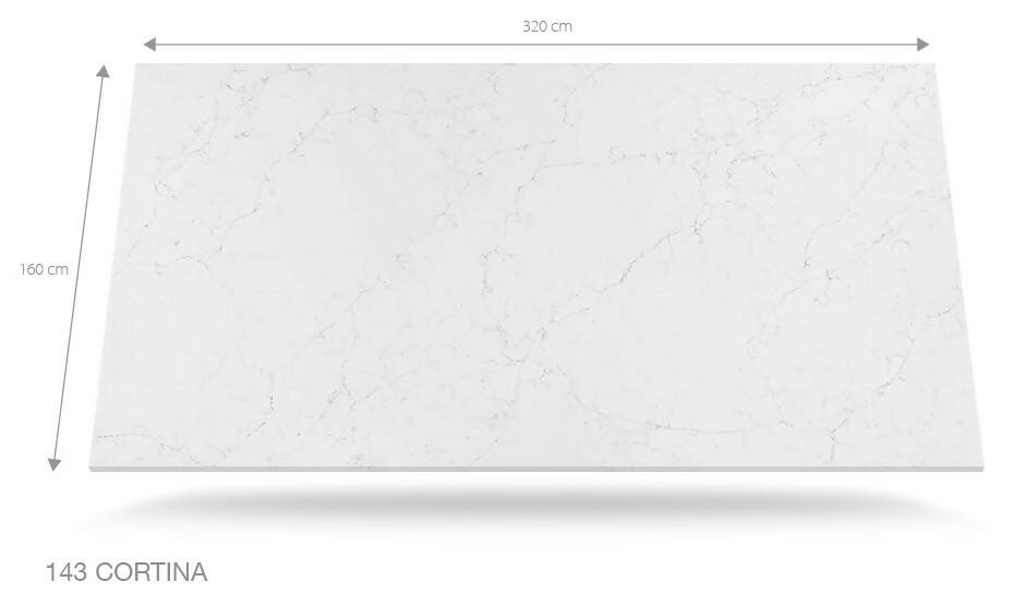 143 - Cortina Quartz Available In UK | White Quartz | www.work-tops.com