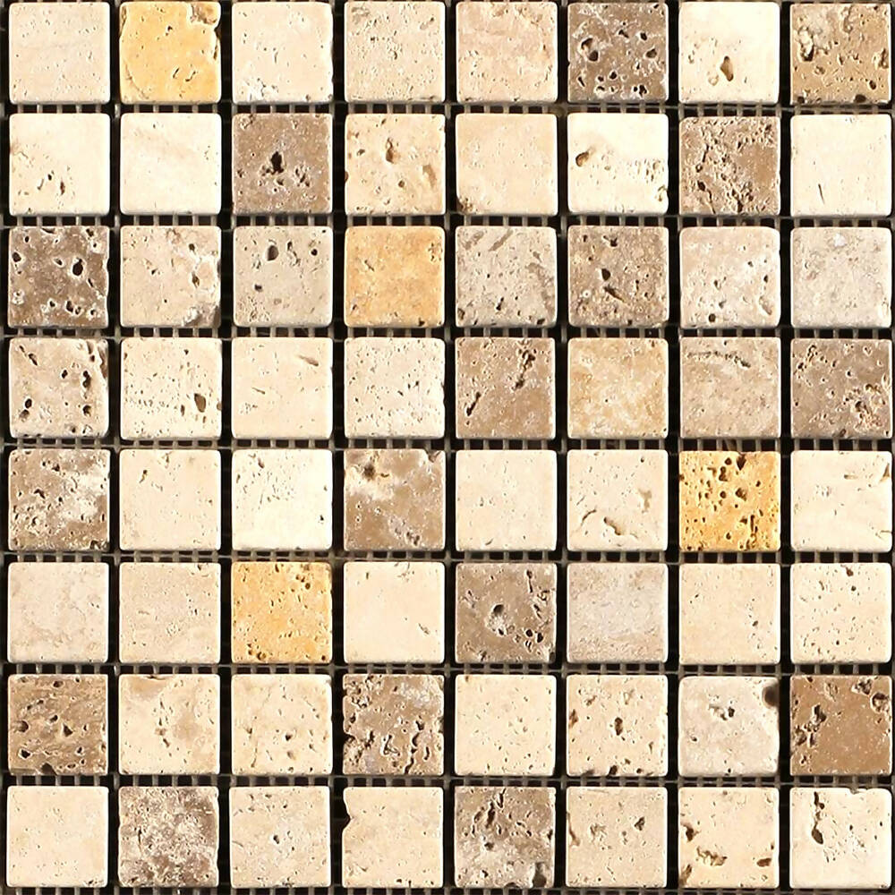 Classico Giallo Noce Travertine mosaic tiles | For Sale In the UK | www ...