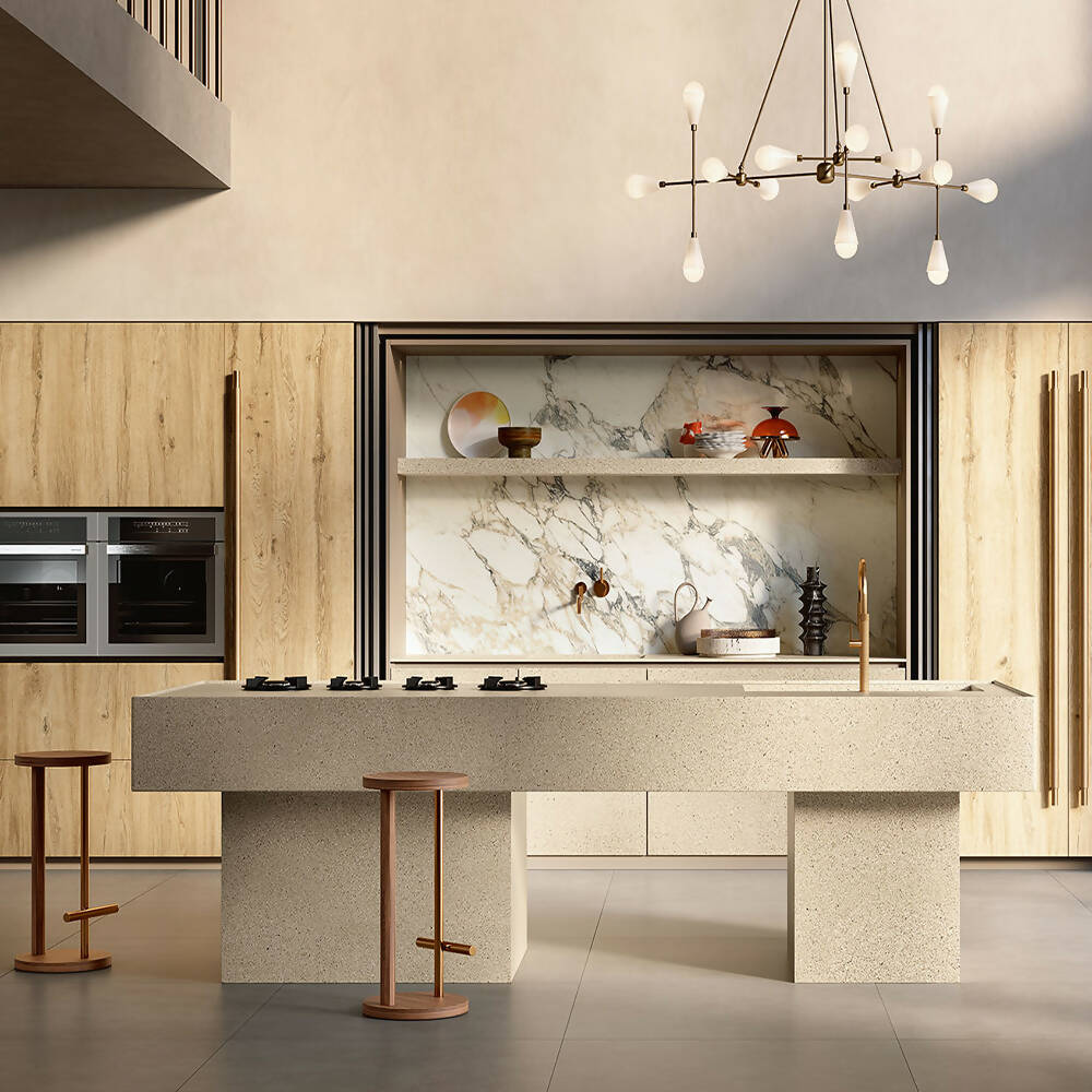 Seminato Beige Porcelain UK | Durable Worktop | www.work-tops.com