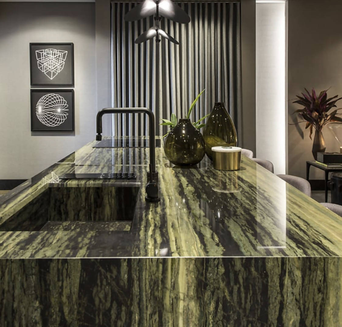 Verde Bamboo Granite for sale in UK | Black Granite | www.work-tops.com