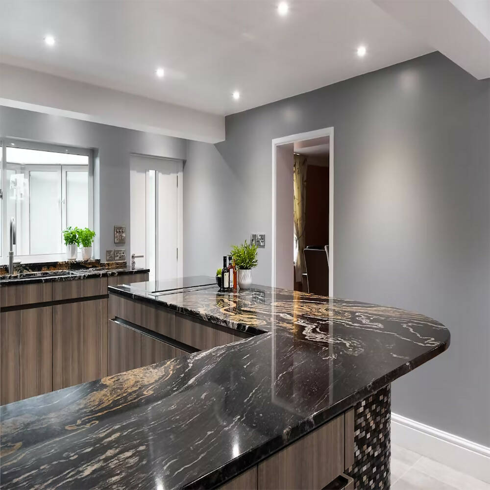 Orinoco Sensa Available in UK | Black-Gold Worktop | www.work-tops.com