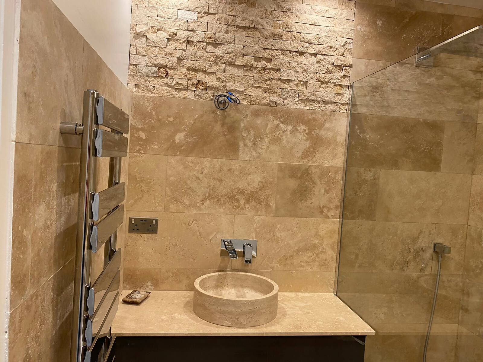 Noce Split Face Travertine Mosaic Tiles available in UK| Mosaic tiles ...
