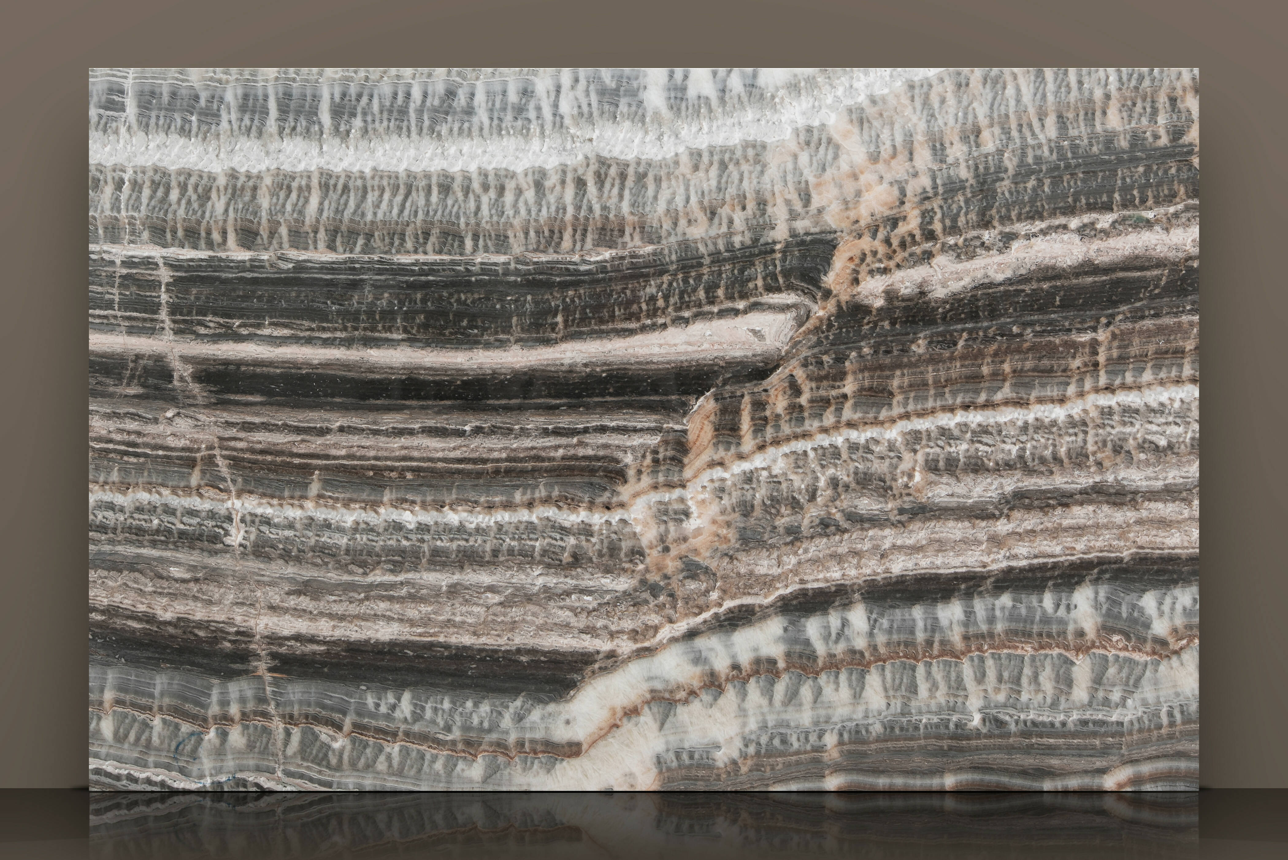 Grey Bookmatch Onyx Vein-cut UK | Bookmatched Stone Design | www.work ...