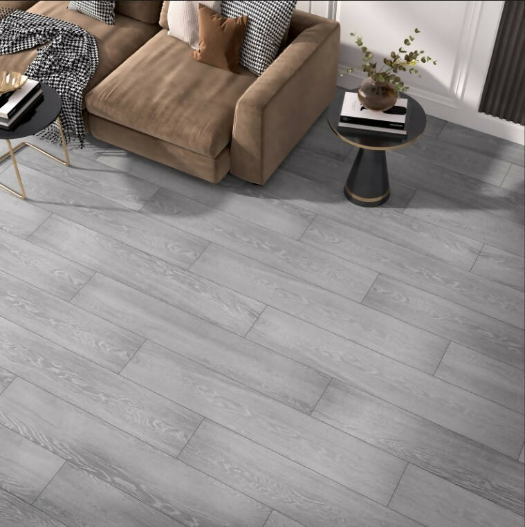 Aspen Ash Wood Effect Rectified Matt Porcelain Tiles in UK |Grey Tiles