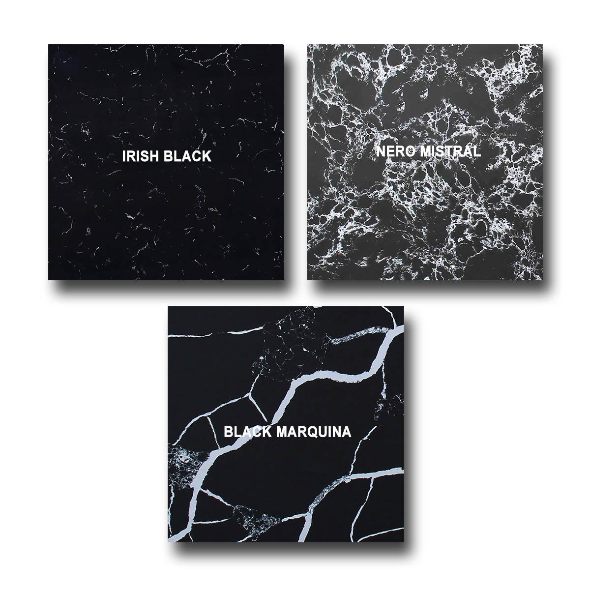 Nero Mistral Quartz Available in UK | Veined Black Worktop | www.work ...