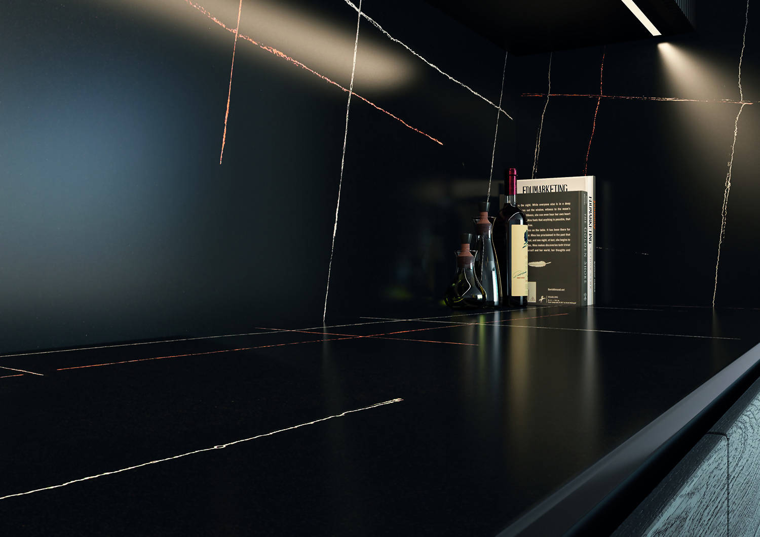 Planet Halley Quartz available in UK| Black quartz | www.work-tops.com