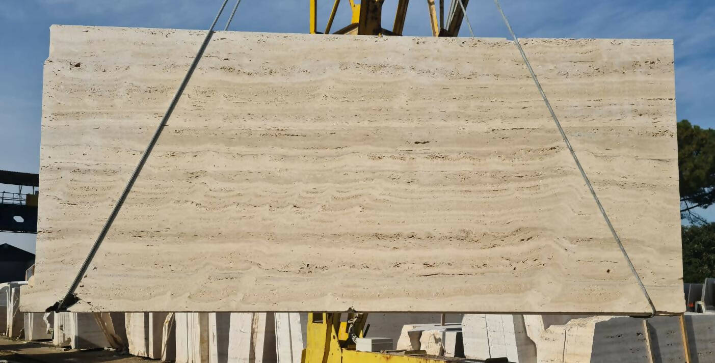 Florence Unfilled Travertine in UK| Cream surface | www.work-tops.com