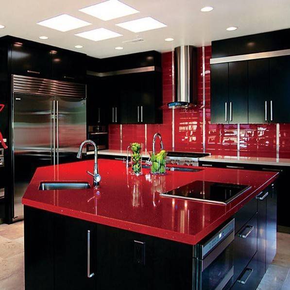 Red Starlight Quartz available in UK| Red Quartz | www.work-tops.com