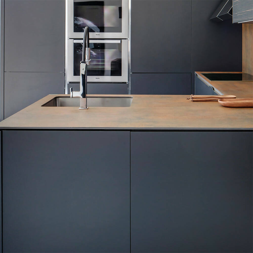 Iron Corten Silk in UK| Brown red kitchen | www.work-tops.com