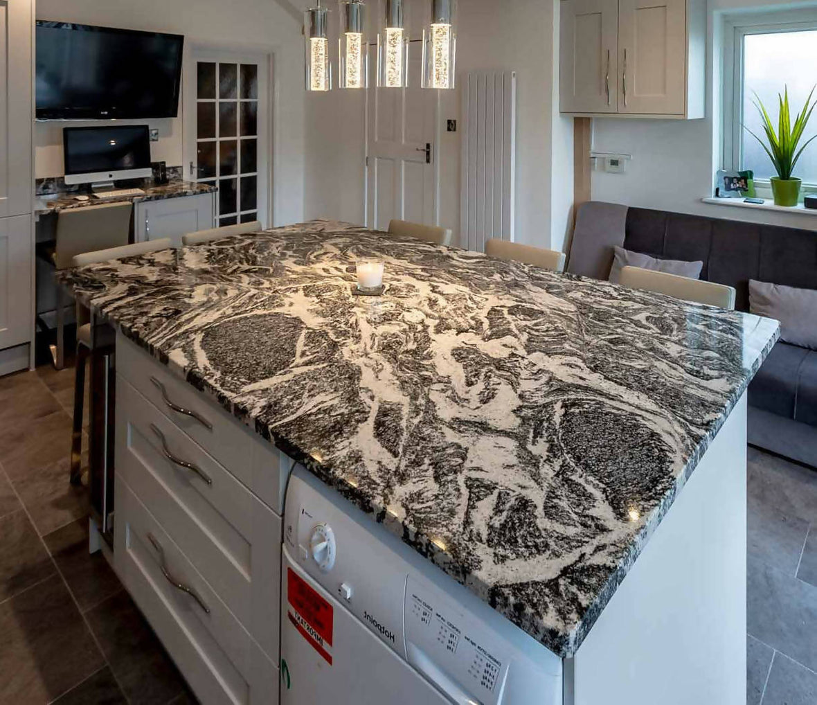 Cosmic White Granite available in UK| White granite slabs | www.work ...